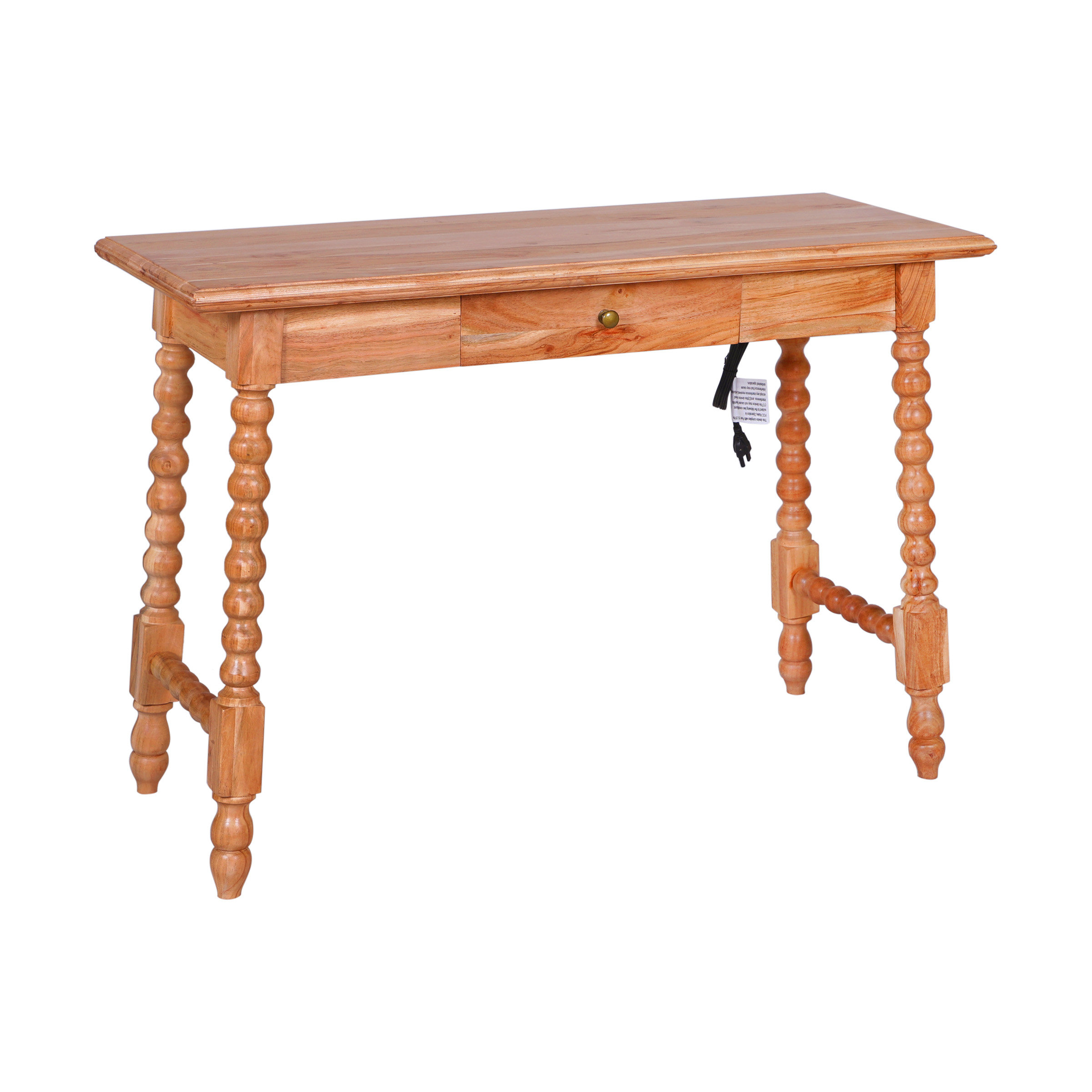 Casartis Living Delisle Semi-Assembled Solid Wood Desk with Built in ...