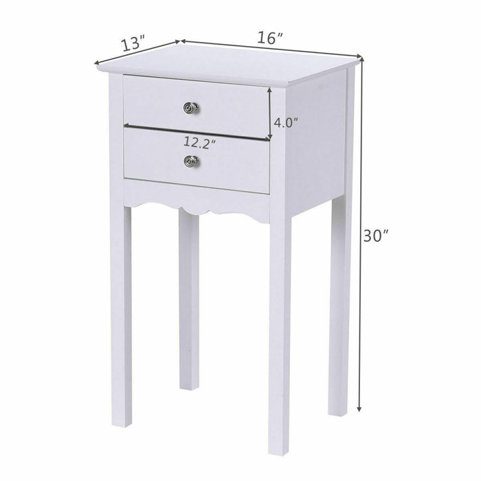 August Grove® Volz Manufactured Wood Nightstand & Reviews | Wayfair