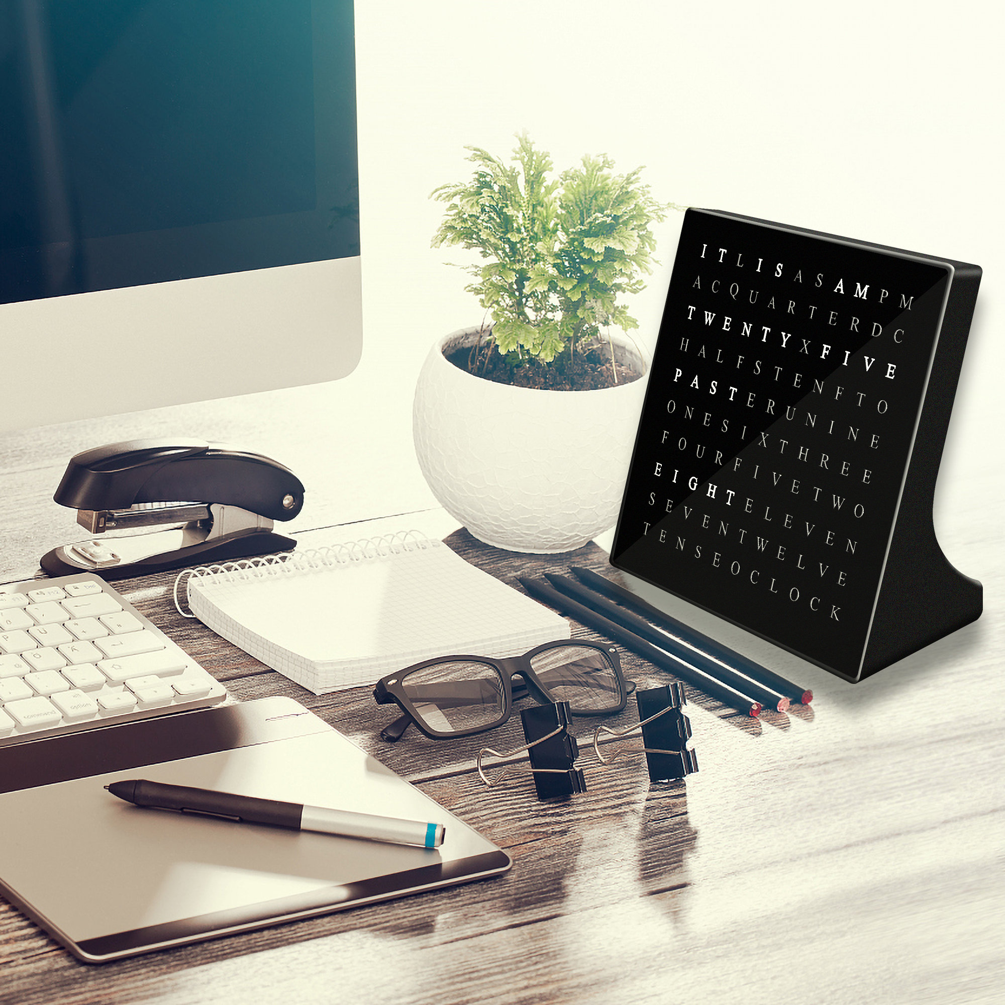 Brayden Studio® Digital Acrylic Electric Tabletop Clock | Wayfair