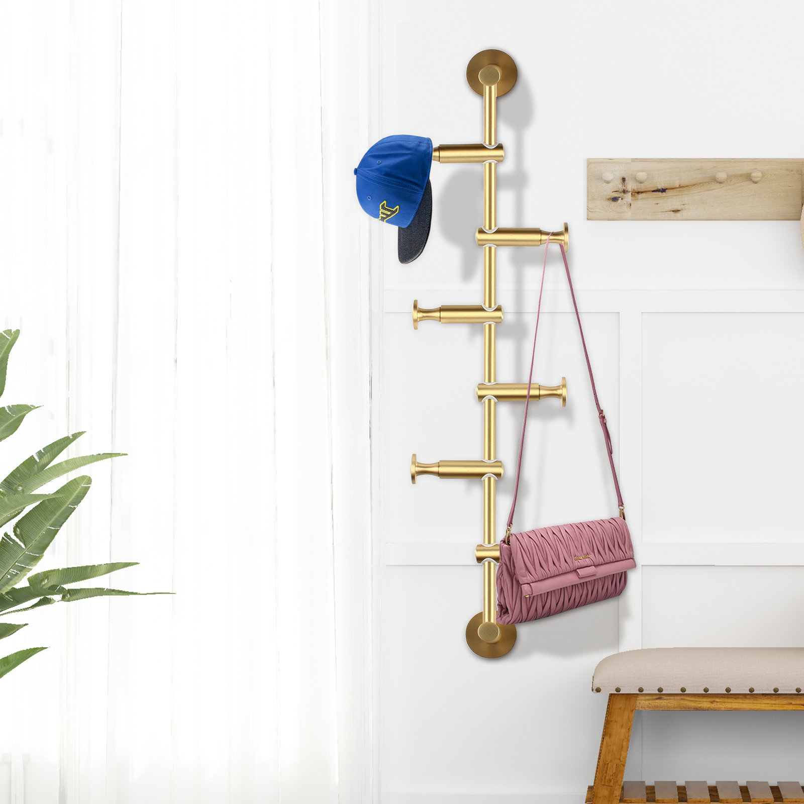 Everly Quinn 6 Hook Wall Mounted Coat Rack & Reviews | Wayfair