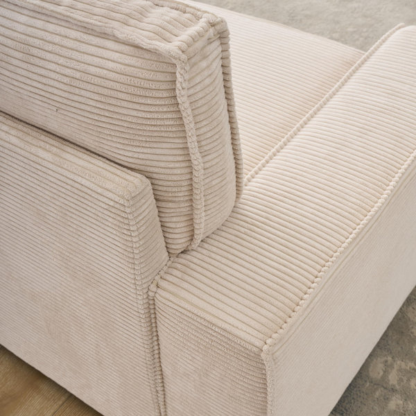 ZACOO L-Shaped Modular Sectional Sofa, Deep Seated Cloud Couch, Modern ...