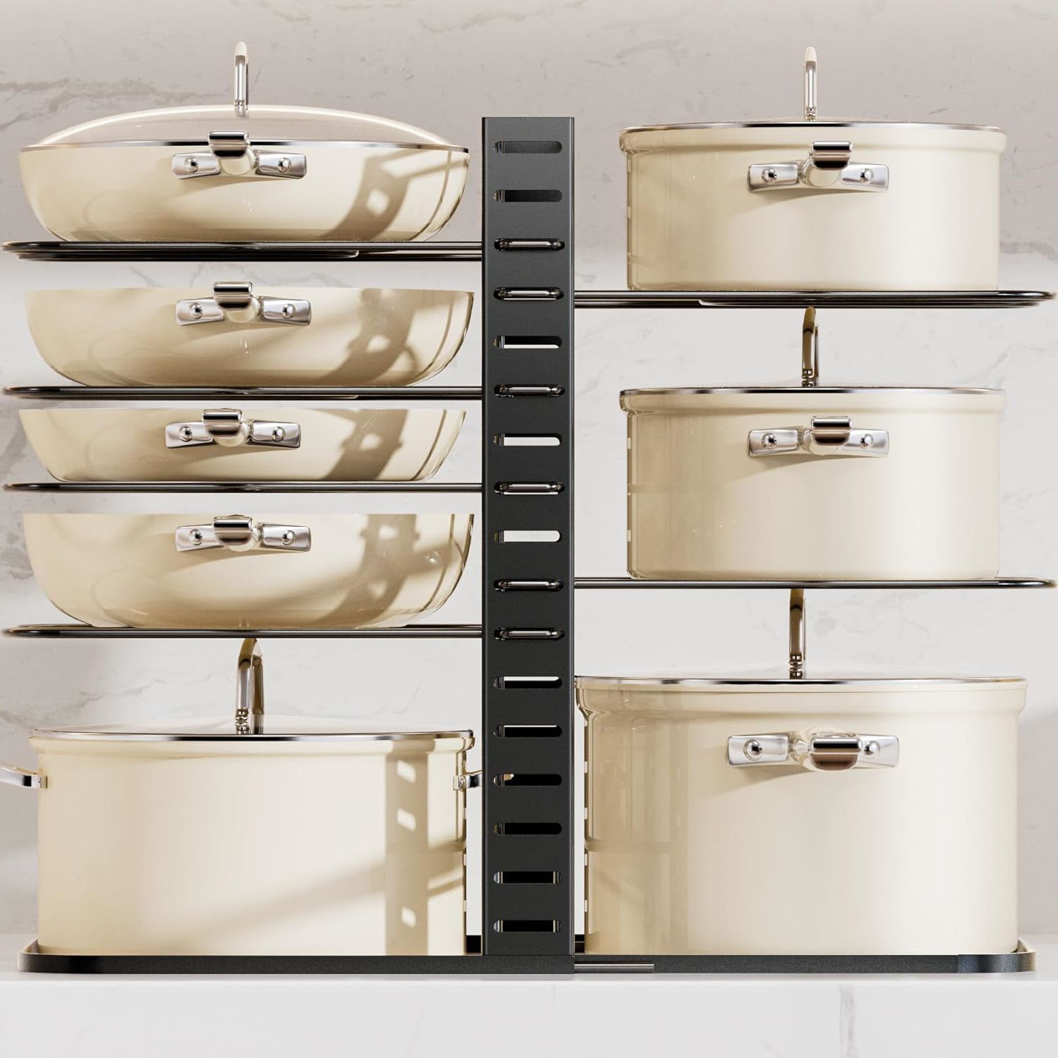 Prep & Savour Iron Rectangle Countertop / Cabinet Pot Rack | Wayfair