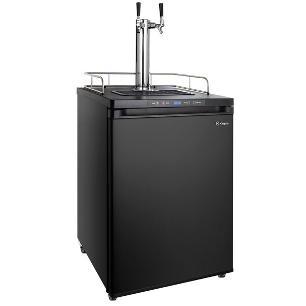 Kegco 5.6 Cubic Feet Dual Tap Freestanding Kegerator with Adjustable ...