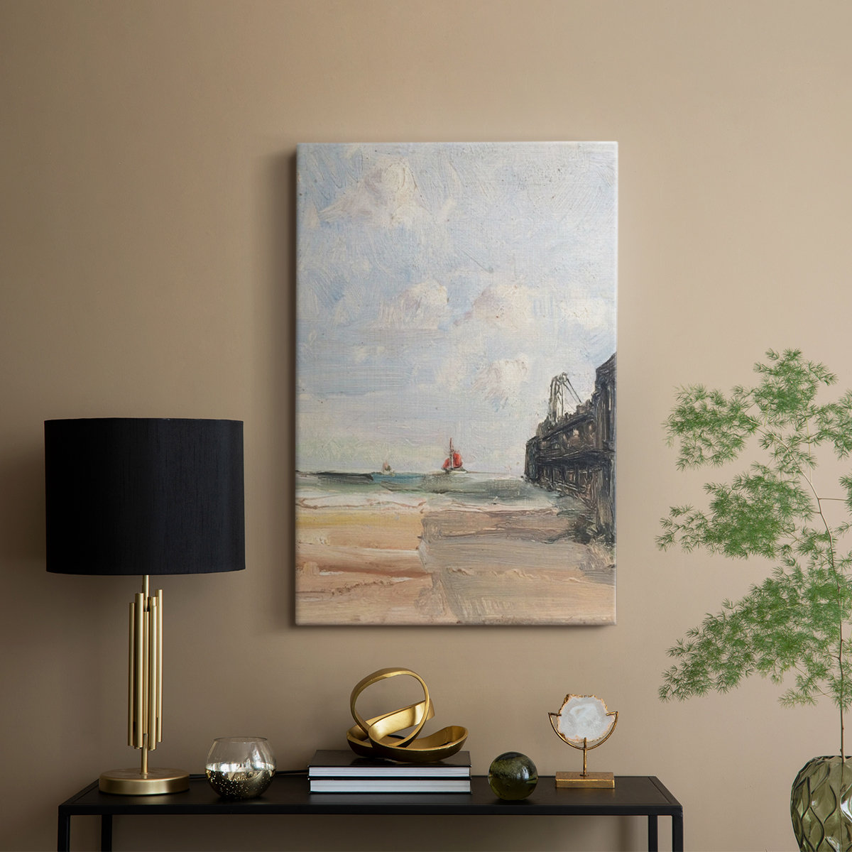 Beachcrest Home™ Vintage Nautical Print XX -Gallery Wrapped Cavas | Wayfair