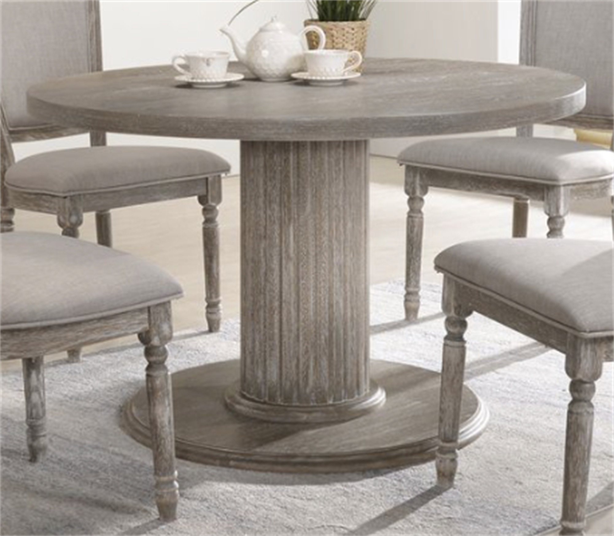 Gracie Oaks Gabrian Reclaimed Grey Finish Dining Table - Wayfair Canada