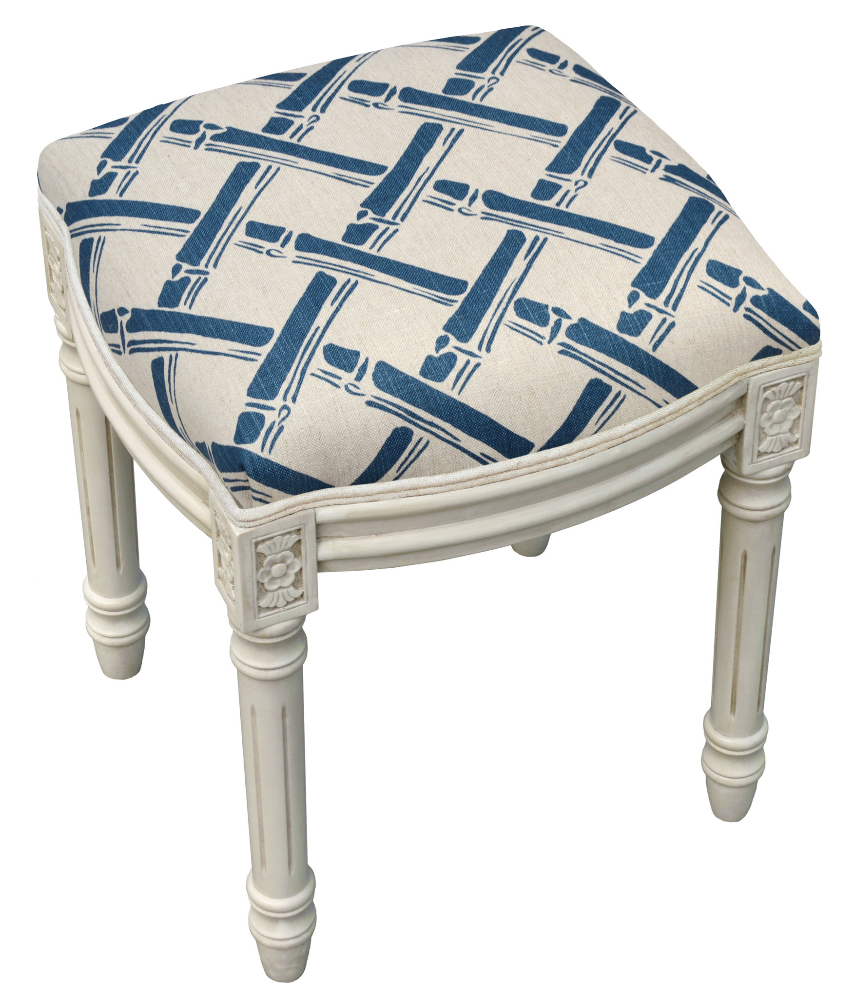 Bay Isle Home™ Kellan Solid Wood Vanity Stool | Wayfair