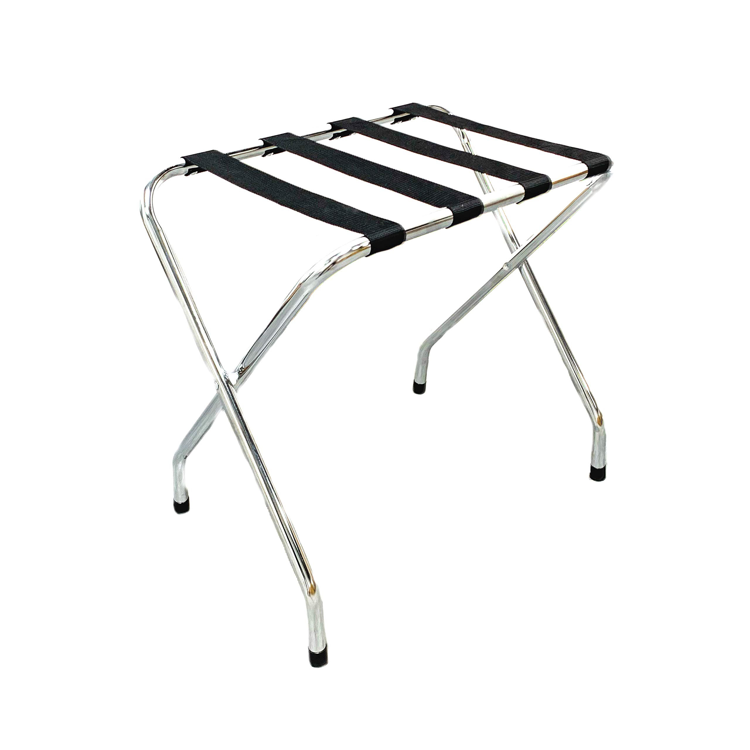 USTECH Luggage Rack-Single Tier, Assembled, Storage Organizer, Chrome ...