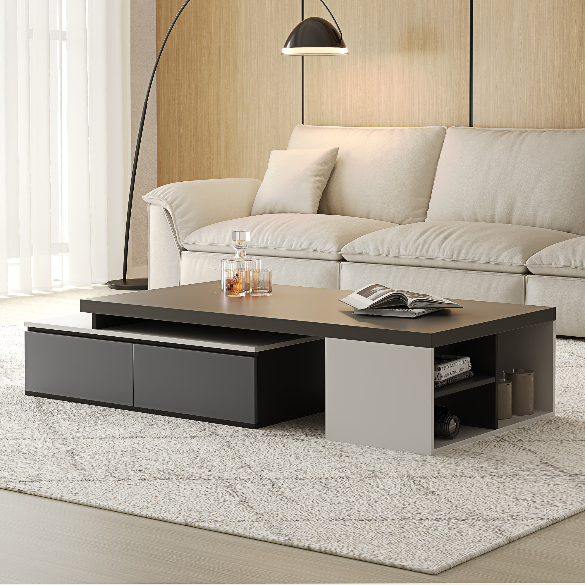 Ivy Bronx Kevondre Extendable Coffee Table with Storage & Reviews | Wayfair