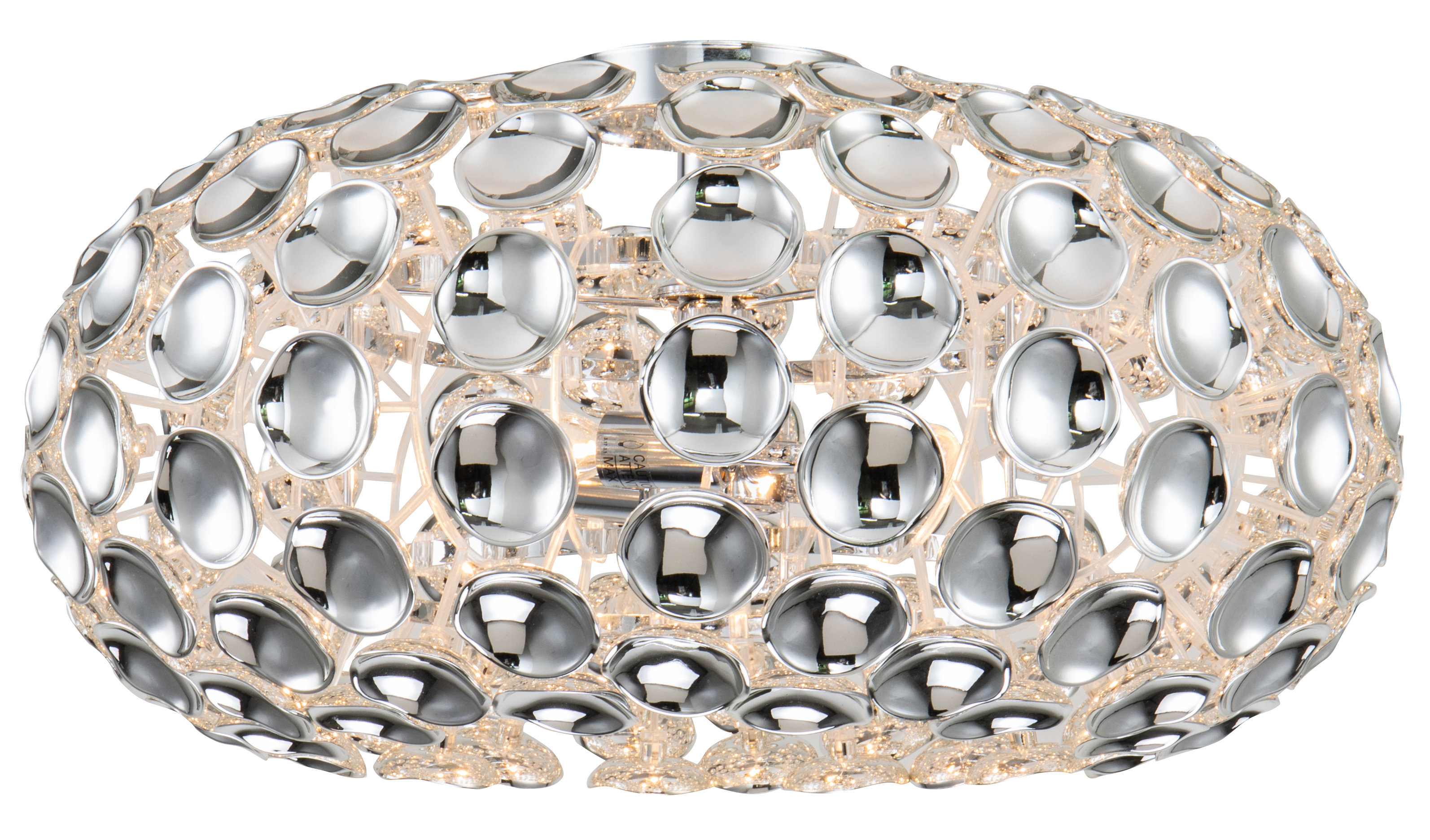 Mercer41 Montello 3-Light Honeycomb Chrome Shade Flush Mount | Wayfair
