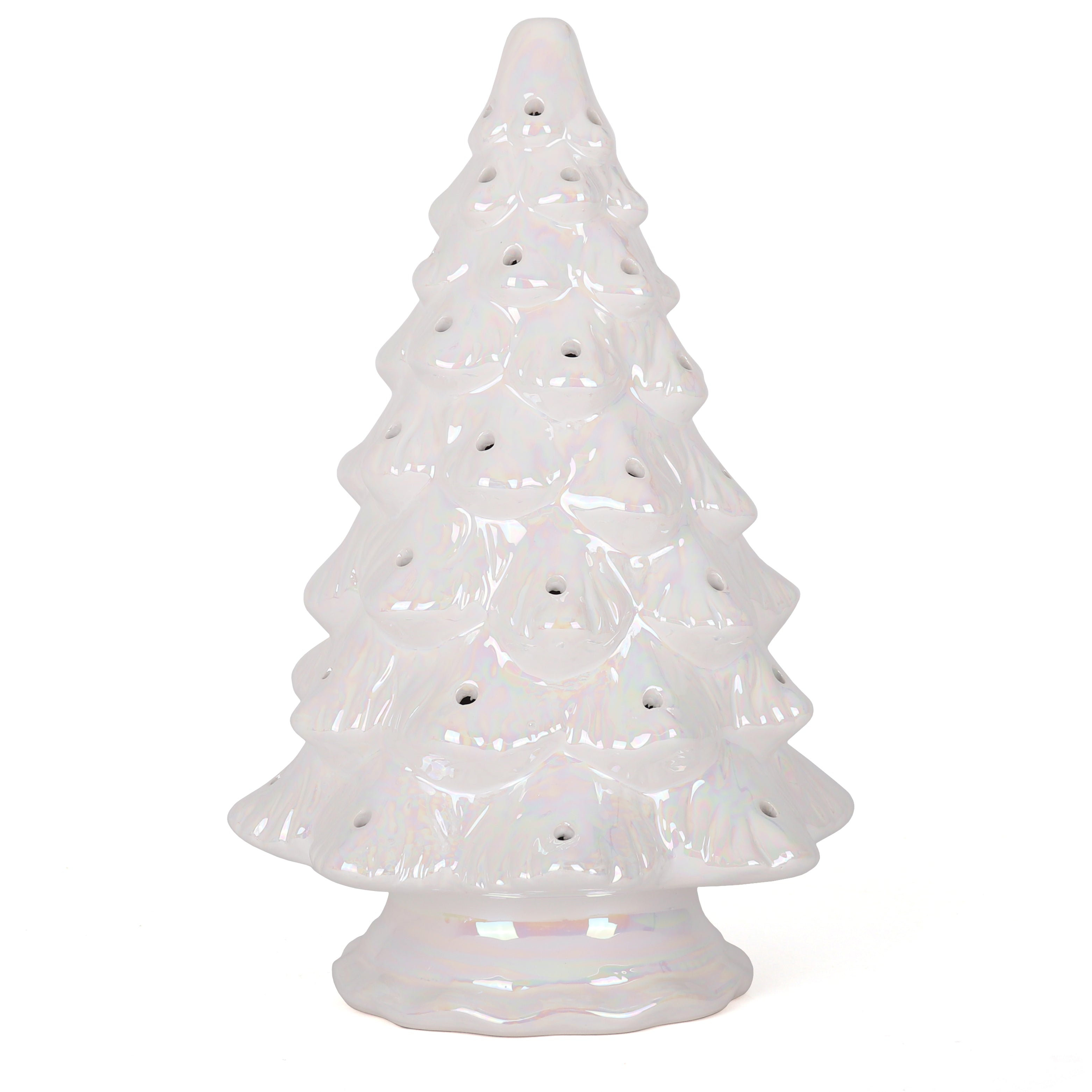 The Holiday Aisle® 15.5" Ceramic Christmas Tree That Lights Ups ...