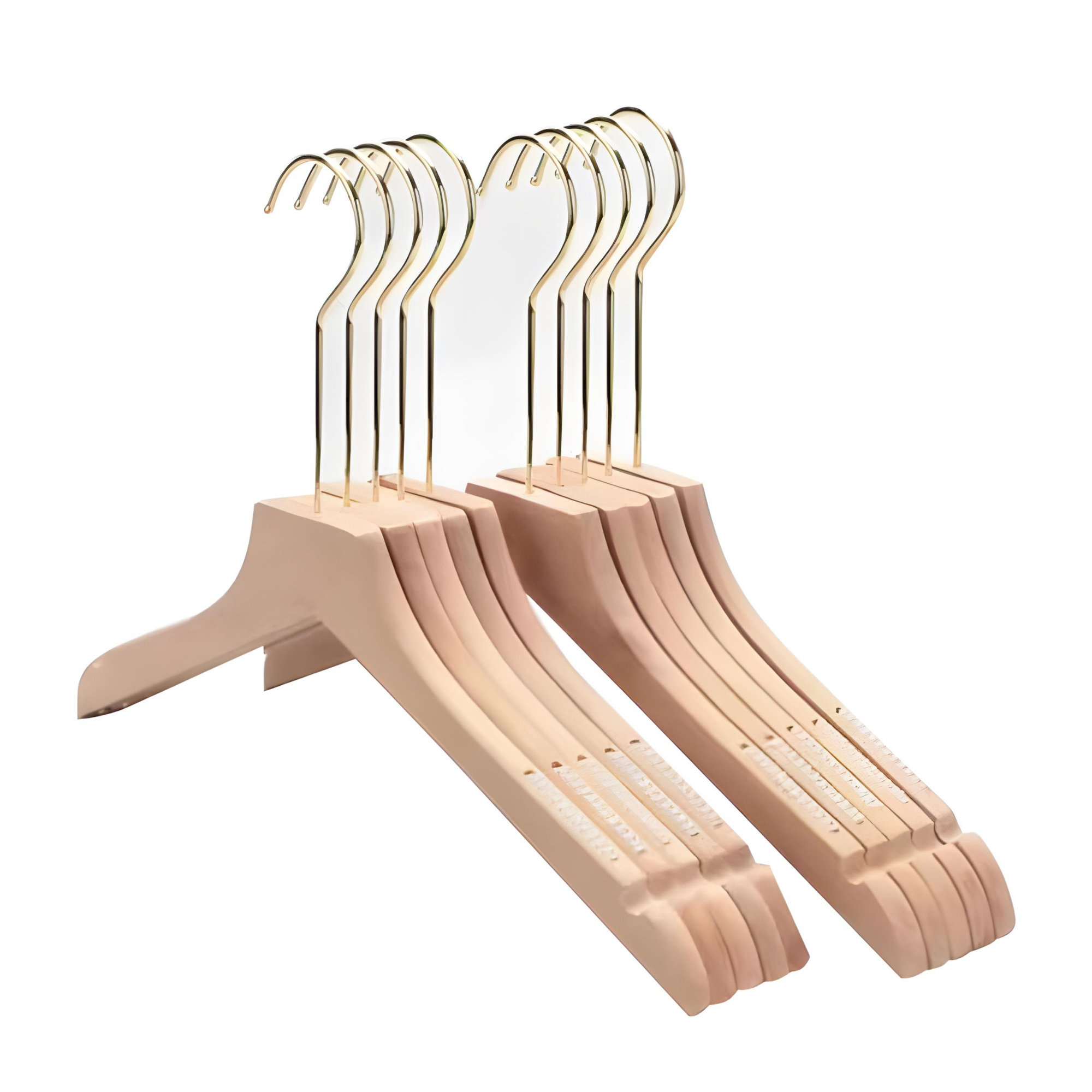 Rebrilliant Wooden Clothes Hanger: Premium Solid Wood Hanger For ...