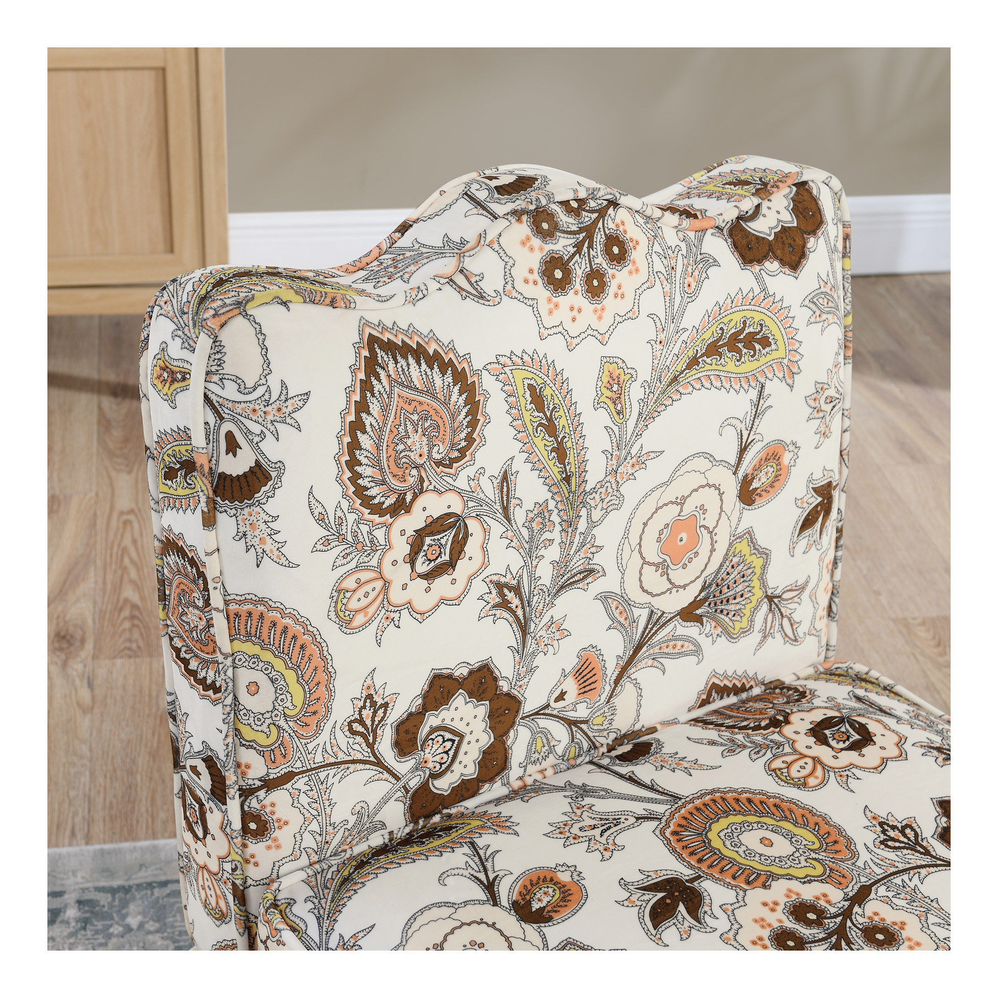 Latitude Run® Flannel single dining chair with soft seat cushion and ...