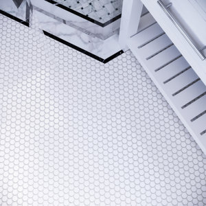 Supreme Tile Porcetile Dot 0.8" x 0.8" Porcelain Mosaic Wall & Floor ...