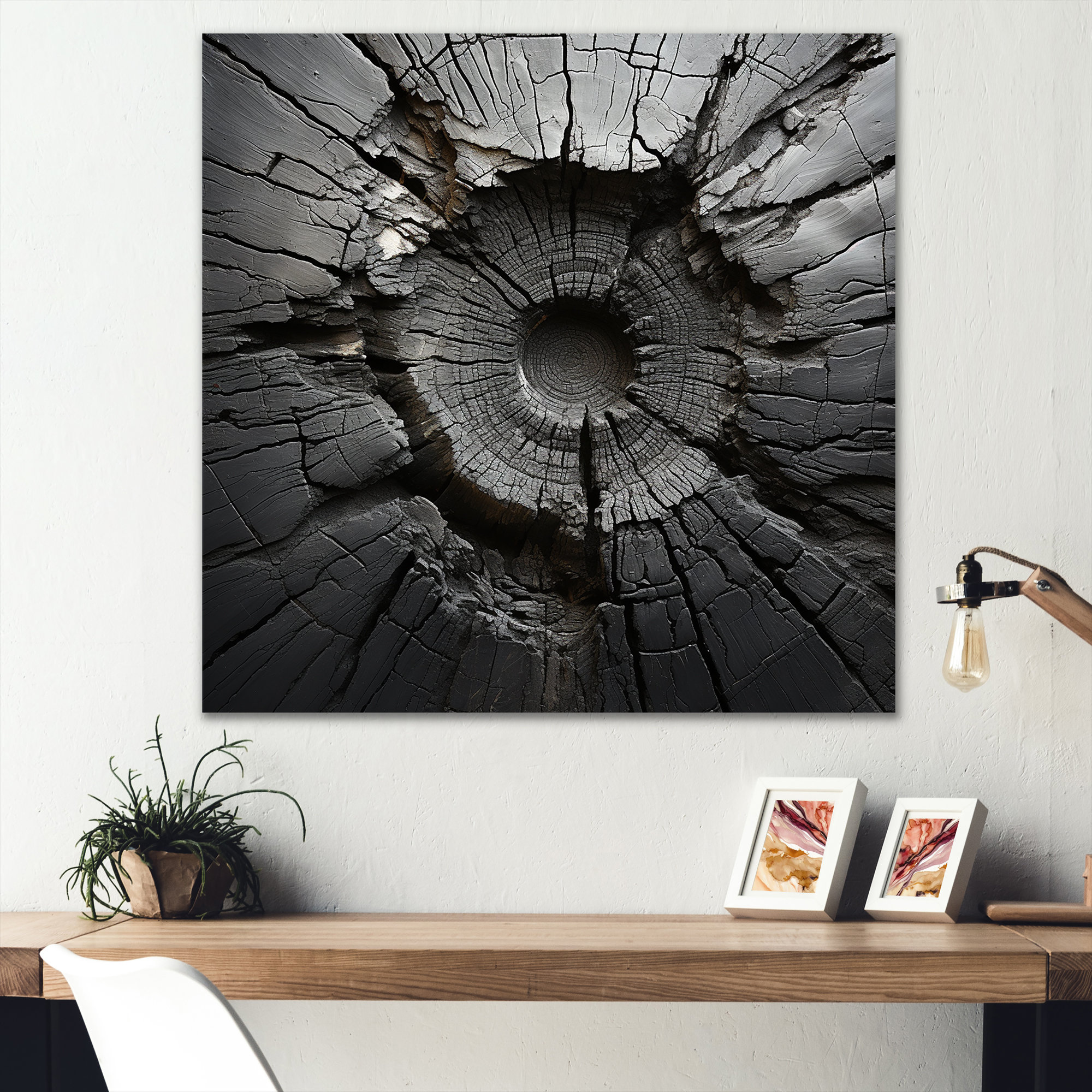 Wrought Studio™ Spiritual Grey Geode Stone Minimalism II - Spiritual ...