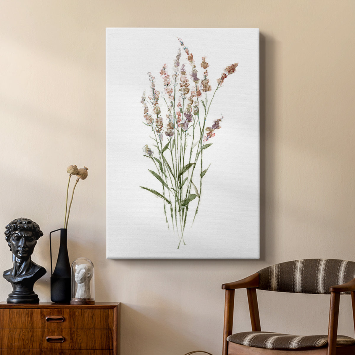 Latitude Run® Dainty Botanical II -Custom Wrapped Gallery Cavas | Wayfair