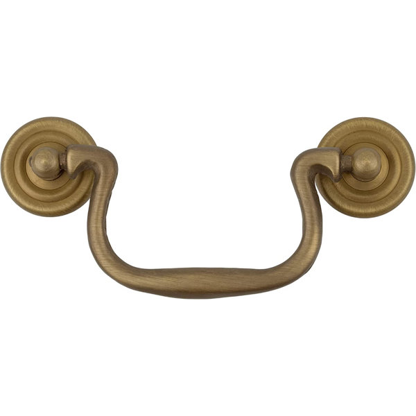 UNIQANTIQ HARDWARE SUPPLY Swan Neck Drawer Bail Pull (Centers: 3 1/2 ...
