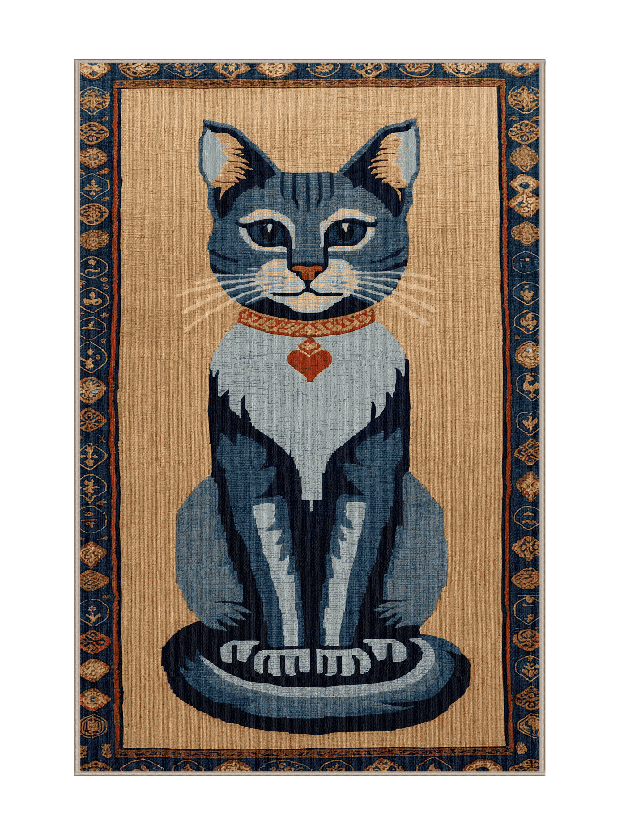 Dakota Fields Washable Korat Cats Area Rug | Wayfair