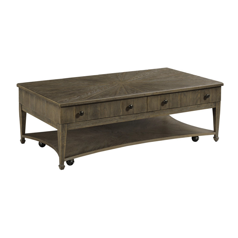 Loon Peak® Daniel-James Solid Wood 4 Legs Coffee Table with Storage ...