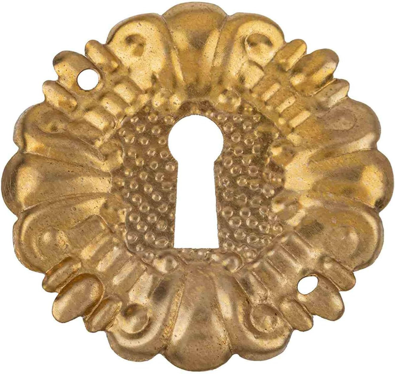 UNIQANTIQ HARDWARE SUPPLY Round Stamped Brass Keyhole Cover | Wayfair