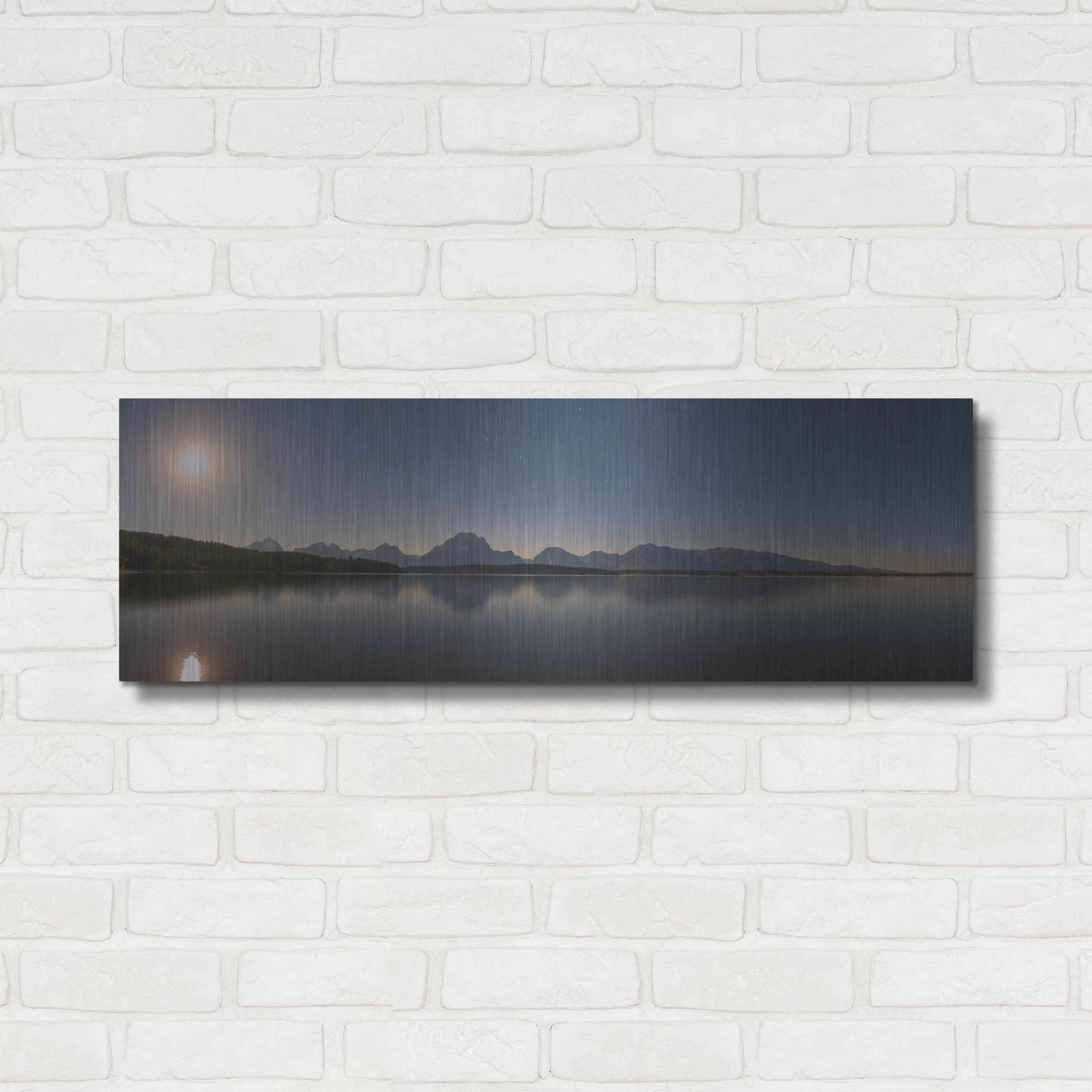Millwood Pines Luxe Metal Art 'Jackson Lake Moon' By Darren White ...
