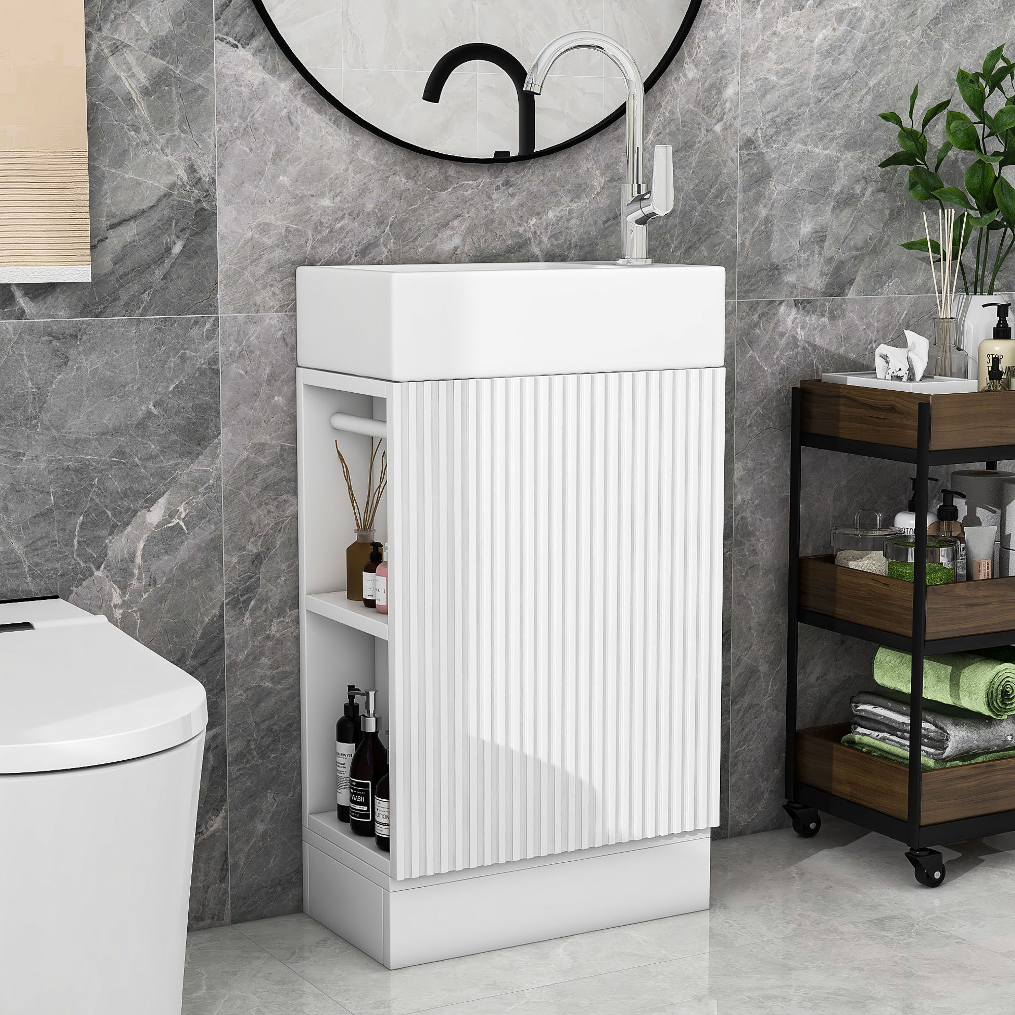 Ebern Designs Bathroom Vanity with Sink, Bathroom Vanity Cabinet with ...