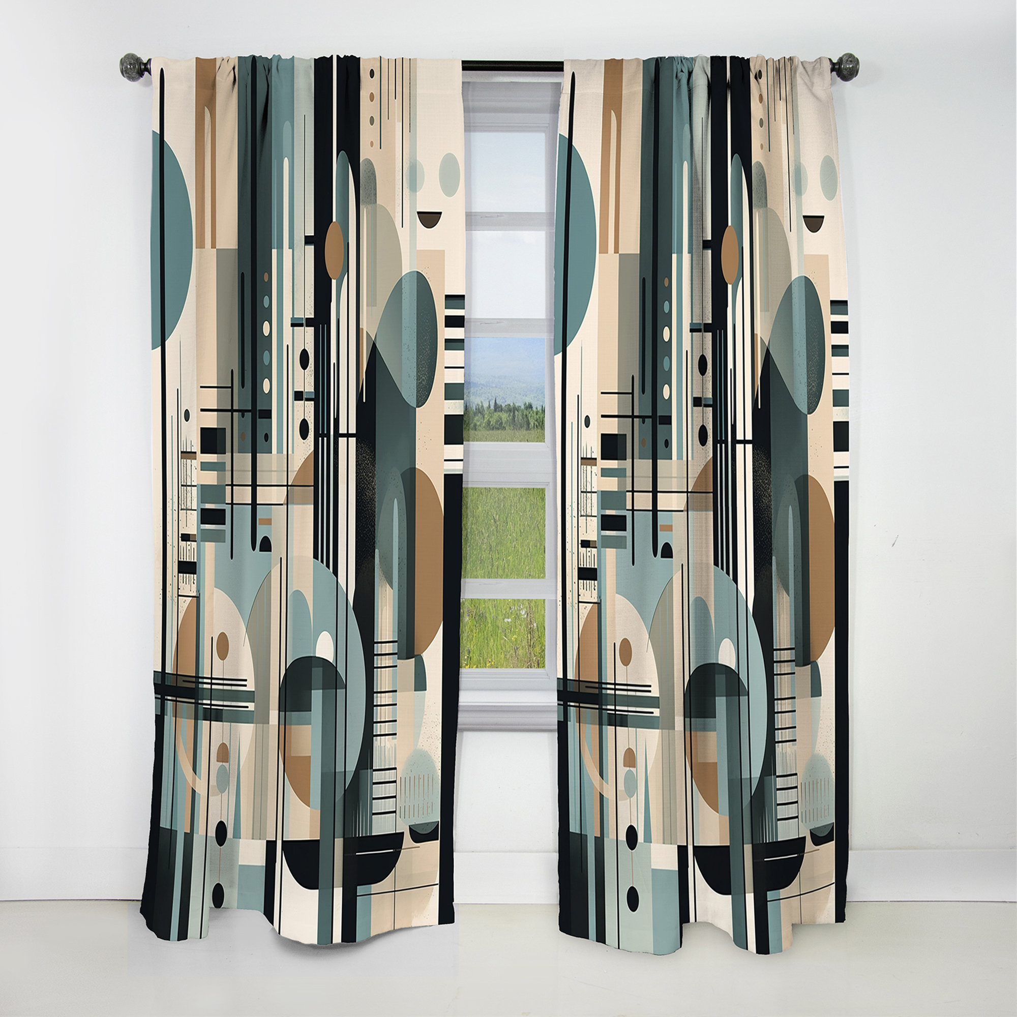 Orren Ellis Jerrell - Minimalism Abstract Blackout Curtain - 1 Panels ...