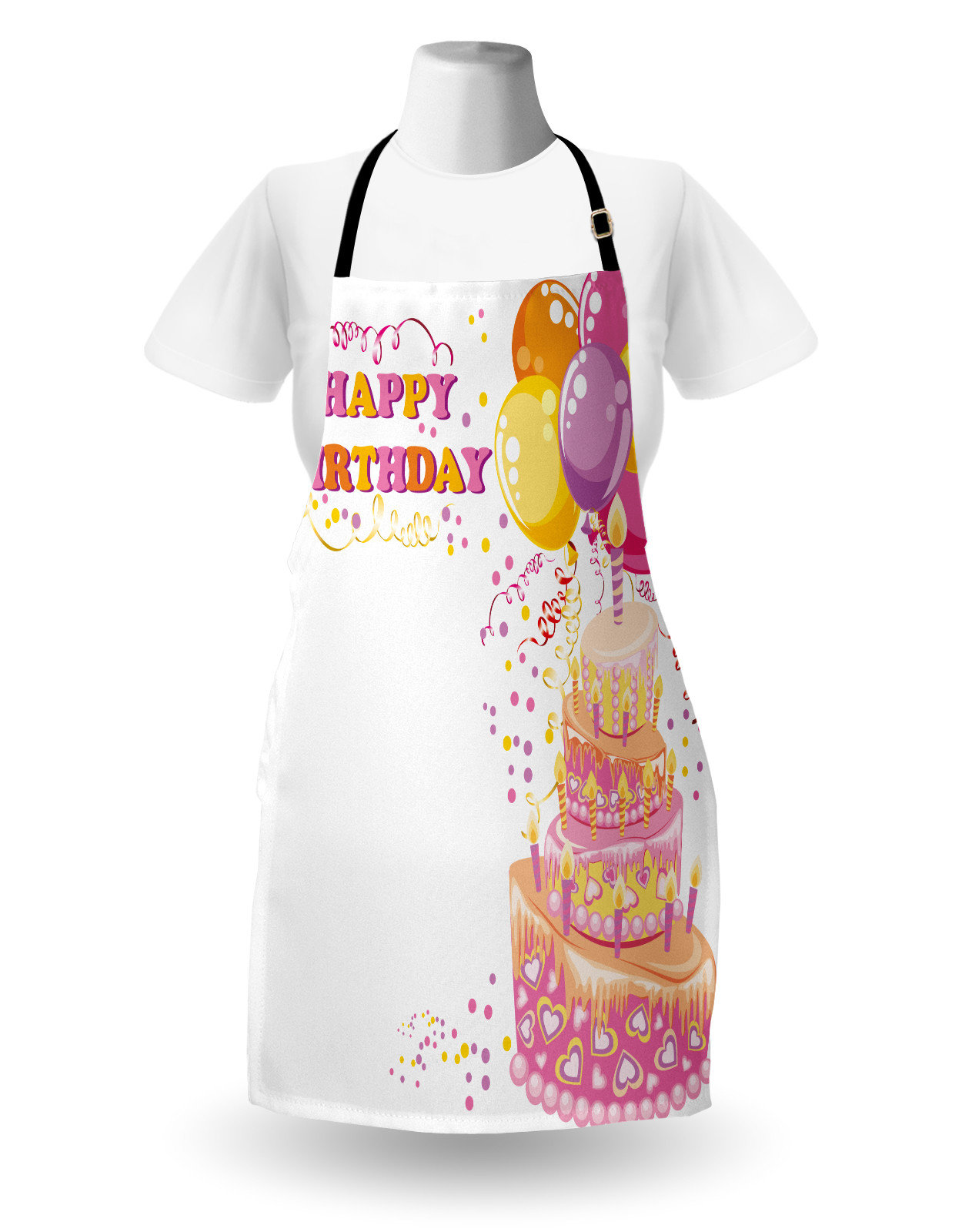 The Party Aisle™ Birthday Party Apron Unisex, Girl Theme Cake, Adult ...