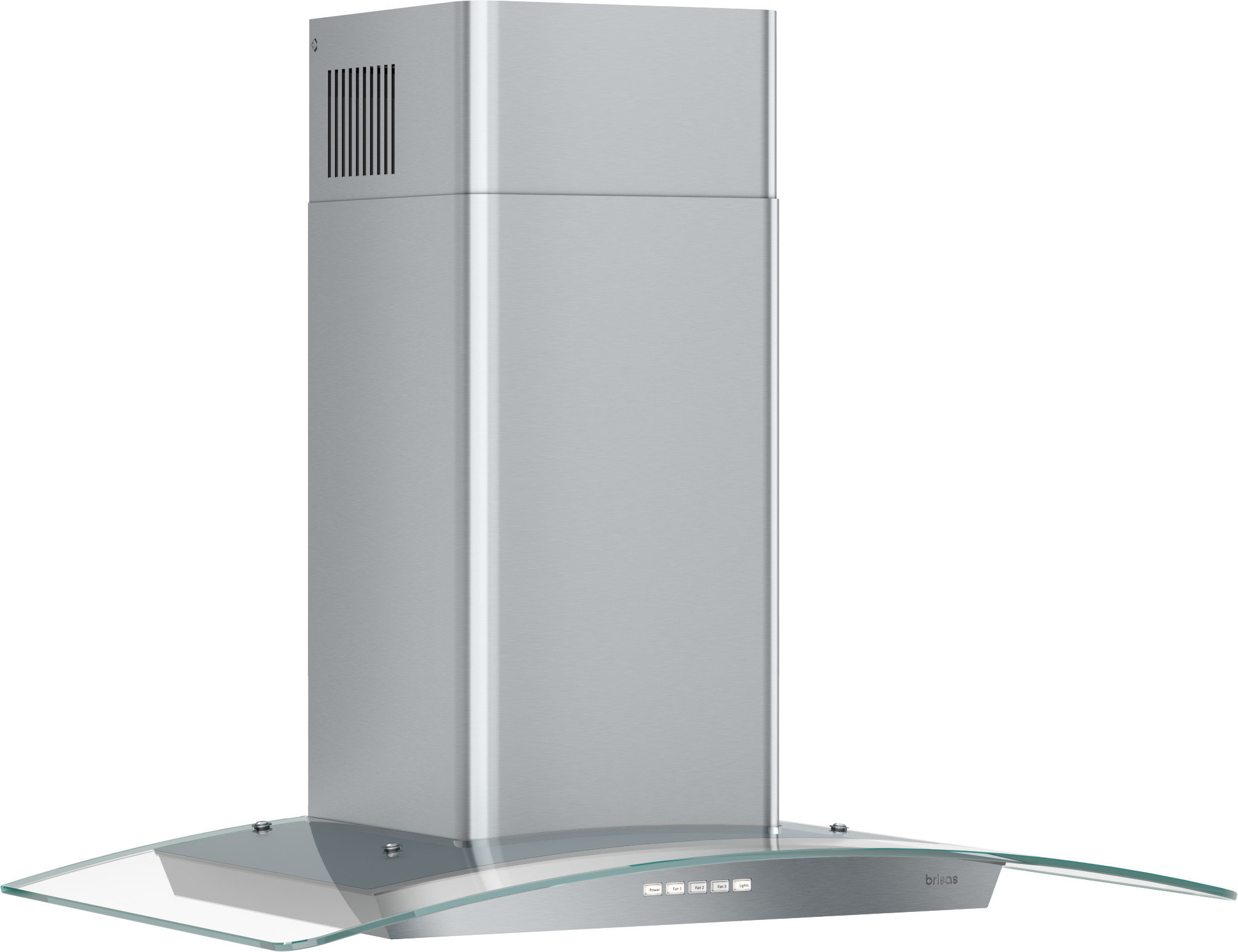 Zephyr Brisas 30 In. 600 CFM Curved Glass Wall Mount Range Hood With LED Lights In Stainless ...