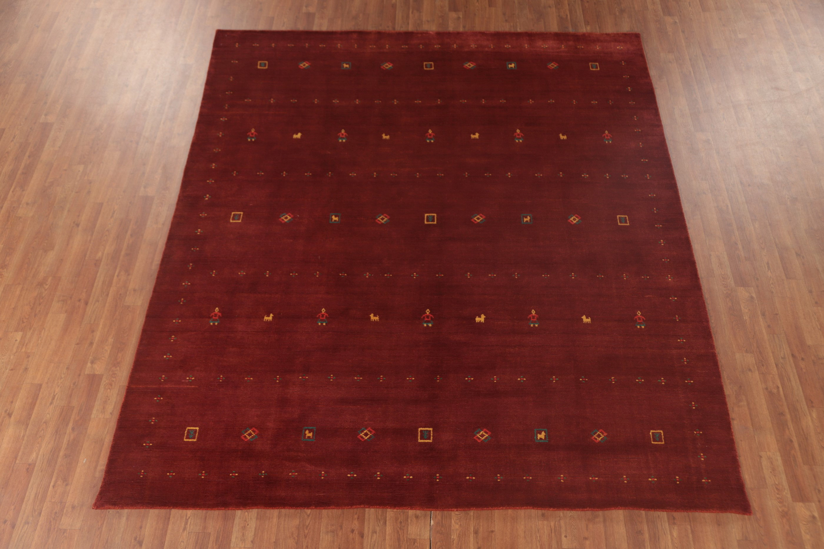 Isabelline Handmade Gabbeh Indian Area Rug 8x9 | Wayfair