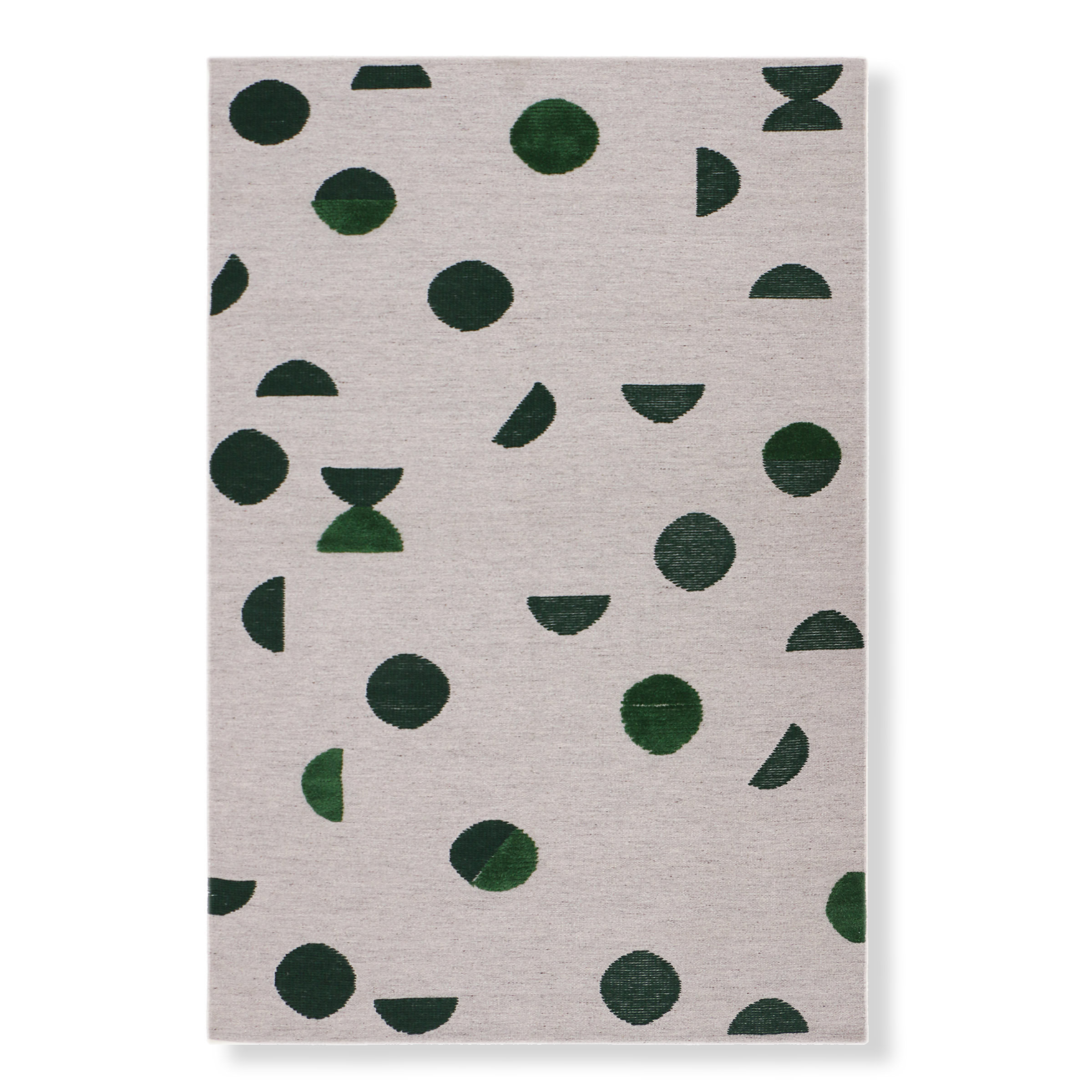 LOOMY Handwoven Wool Area Rug in Forest Green | Perigold