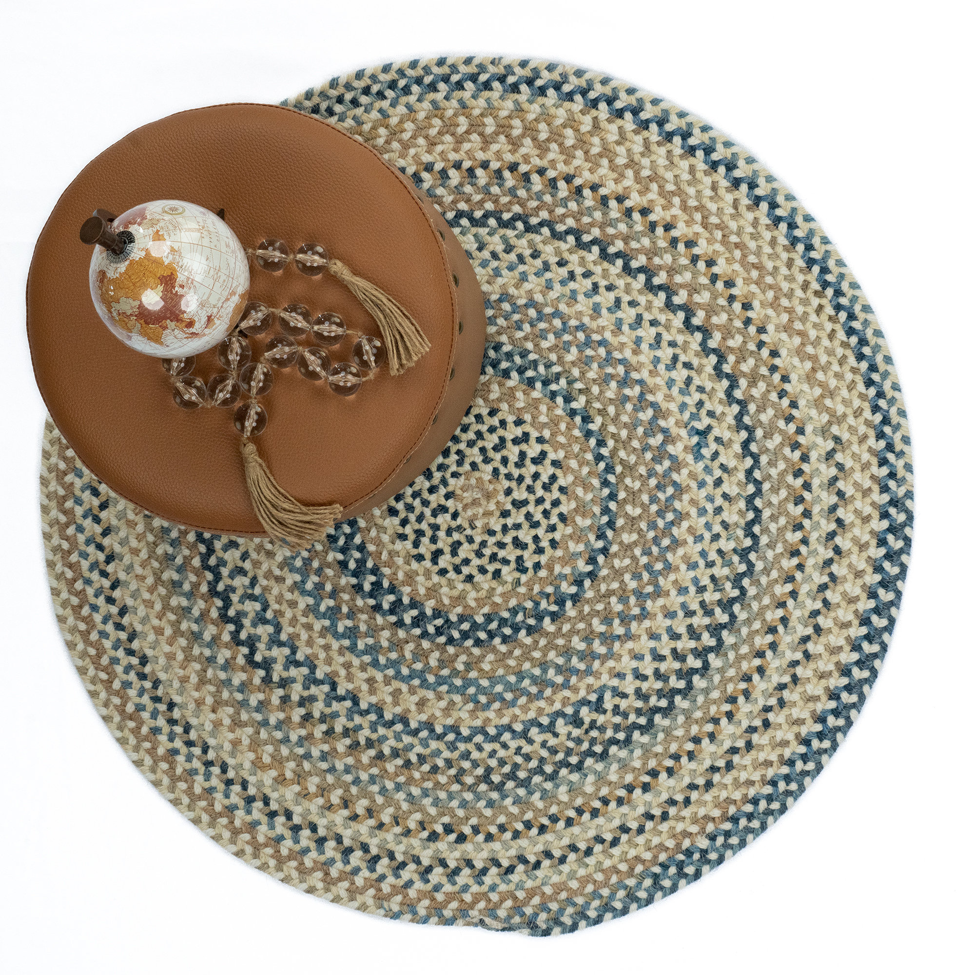 Bungalow Rose Round Jaykin Wool Area Rug | Wayfair