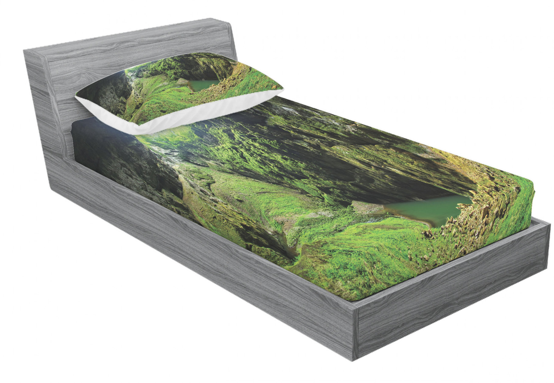 Ambesonne Natural Cave Sheet Set | Wayfair