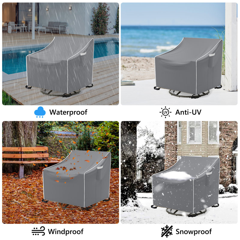 Rebrilliant Outdoor Swivel Lounge Chair Cover 2 Pack Waterproof Outdoor ...