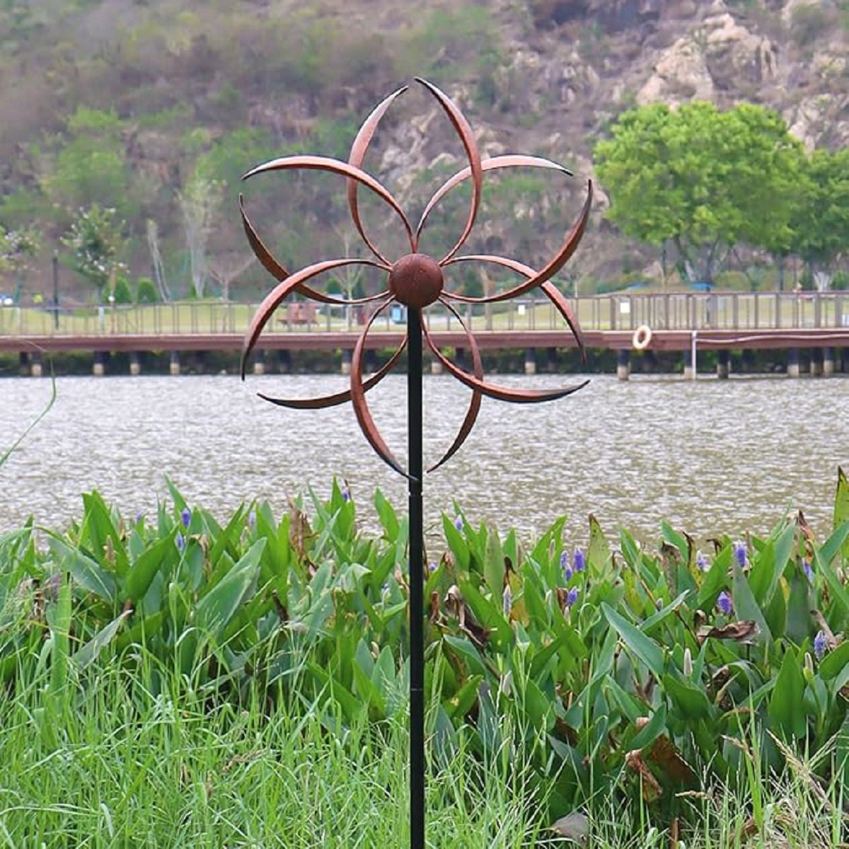 Latitude Run® Wind Spinner Outdoor Metal Wind Sculptures 360 Degrees ...