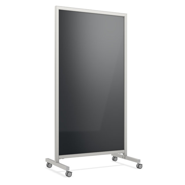 Ghent EZ Mobile Glassboard Freestanding Glass Reversible Magnetic Large ...
