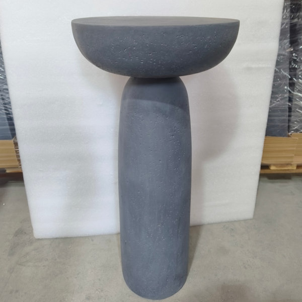 Everly Quinn 24.76" Magnesium Oxide Mushroom Round End Table | Wayfair