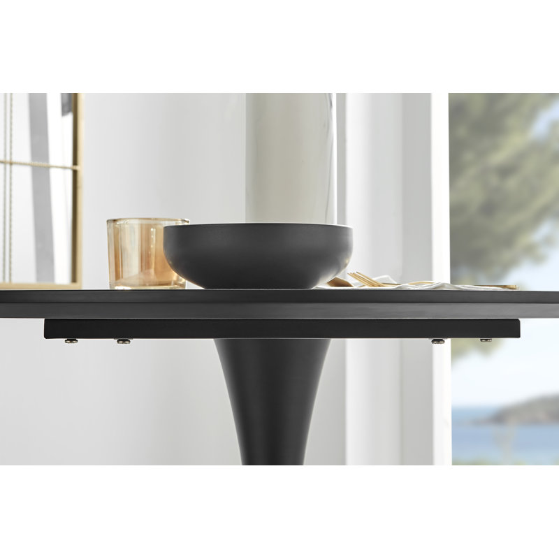 East Urban Home Elina White Marble Effect Dining Table - Luxury ...