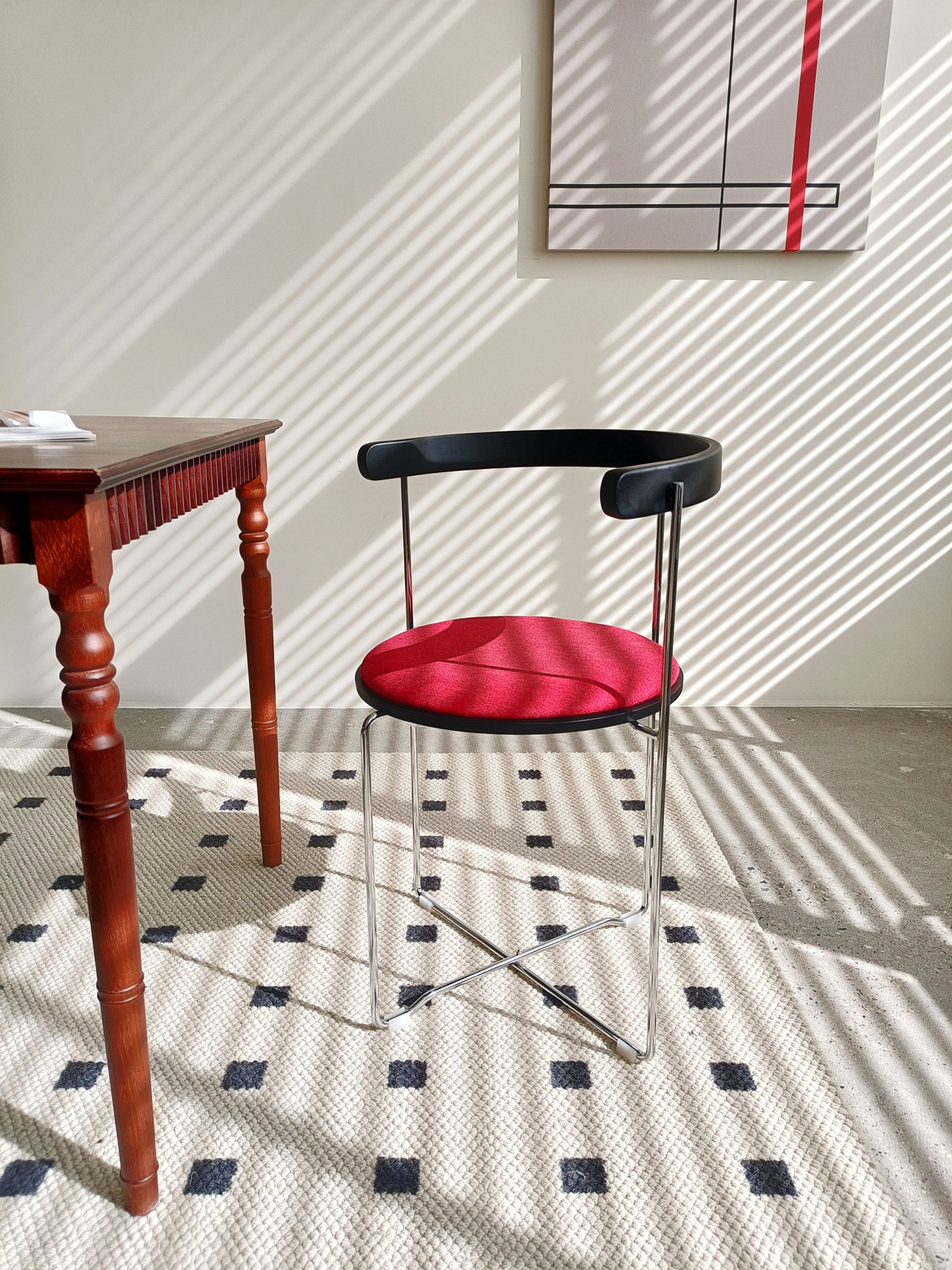 Wrought Studio™ Folding Dining Chair With Chrome Frame, Upholstered ...