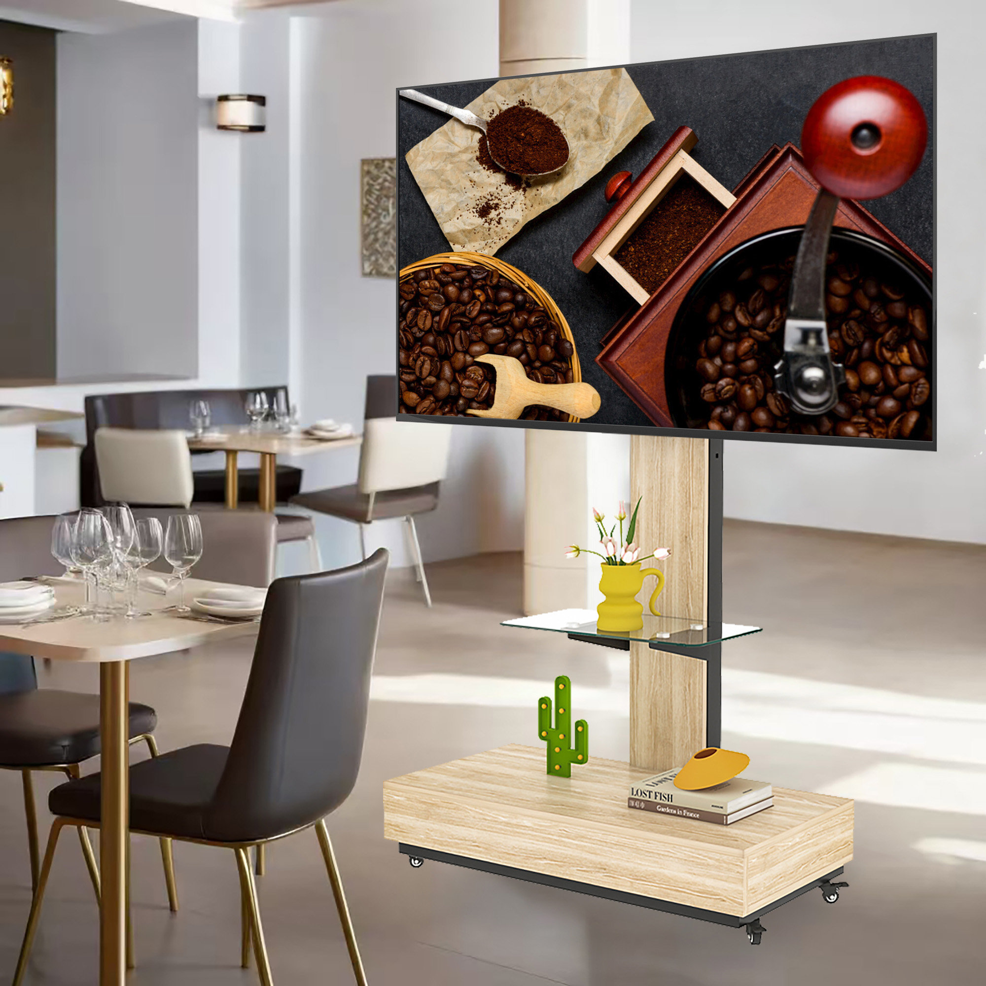 17 Stories TV Stand With Push-Pull Drawer For Living Room | Wayfair