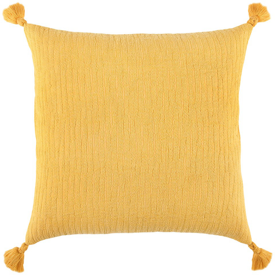 HomeRoots Gold Solid Tonal Abstract Stripe Throw Pillow | Wayfair