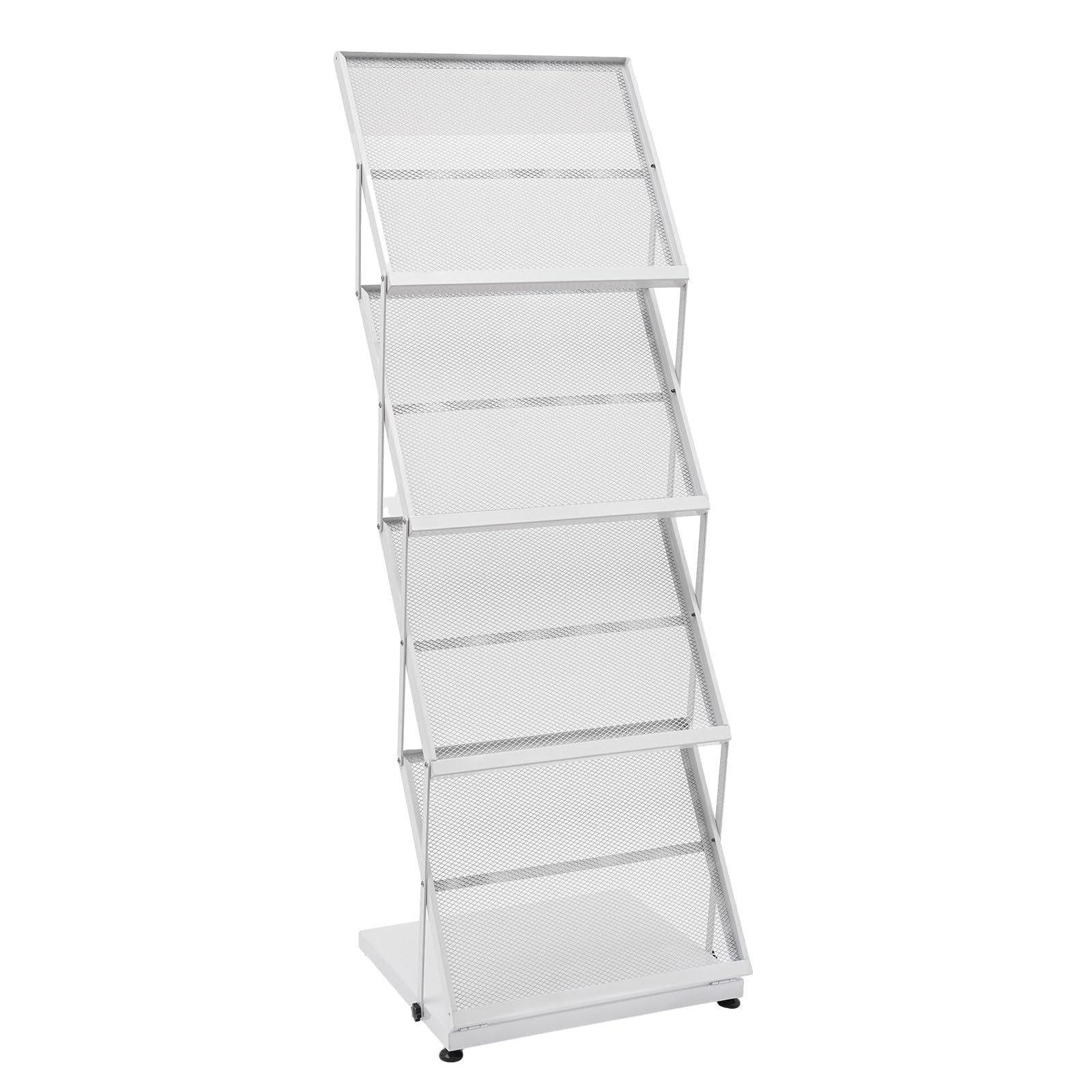 Corrigan Studio® Magazine Display Stand,4 Tiers Floor Standing Magazine ...