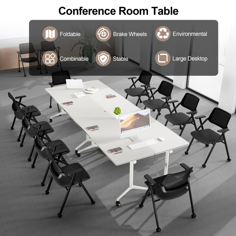 Inbox Zero 3 Pcs 63'' Flip-top Nesting Mobile Training Table - Wayfair ...