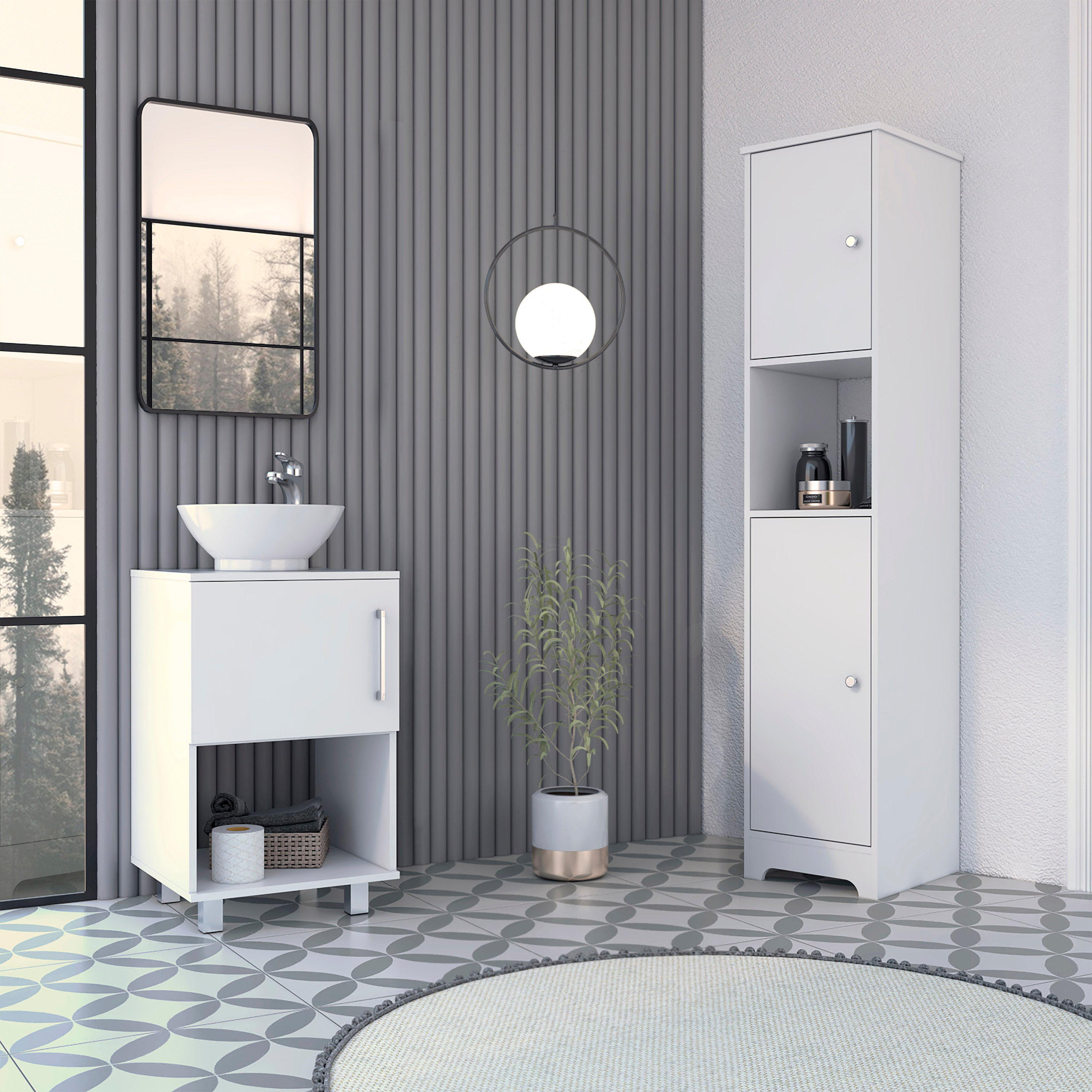 Hokku Designs Gillermo Freestanding Bathroom Storage Furniture Set ...