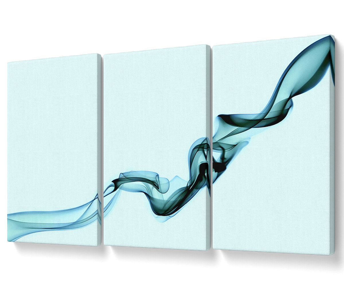 Ivy Bronx Baby Blue Silk - 3 Piece Wrapped Canvas Graphic Art | Wayfair ...