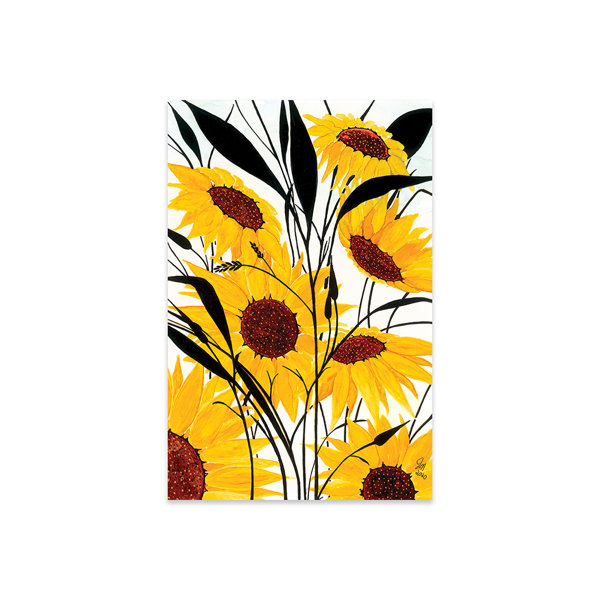 August Grove® Sunflowers On Plastic / Acrylic by Jan Matthews Print ...