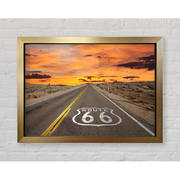 Bright Star Route 66 Sunset - Single Picture Frame Print | Wayfair.co.uk