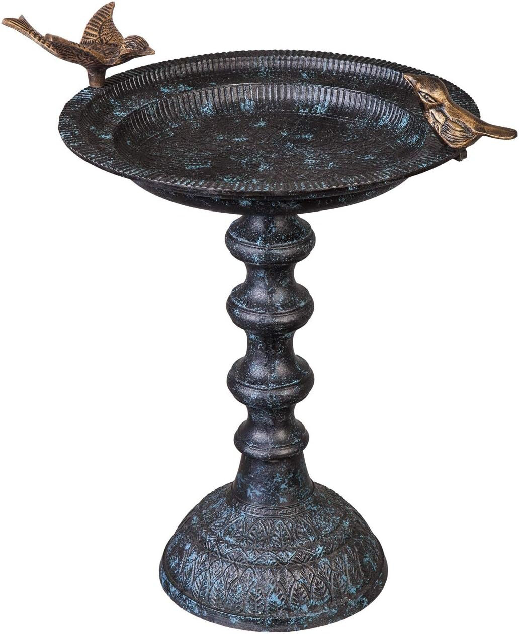 Alcott Hill Bird Baths For Outdoors Heavy Duty Metal Bird Bath Bowl ...