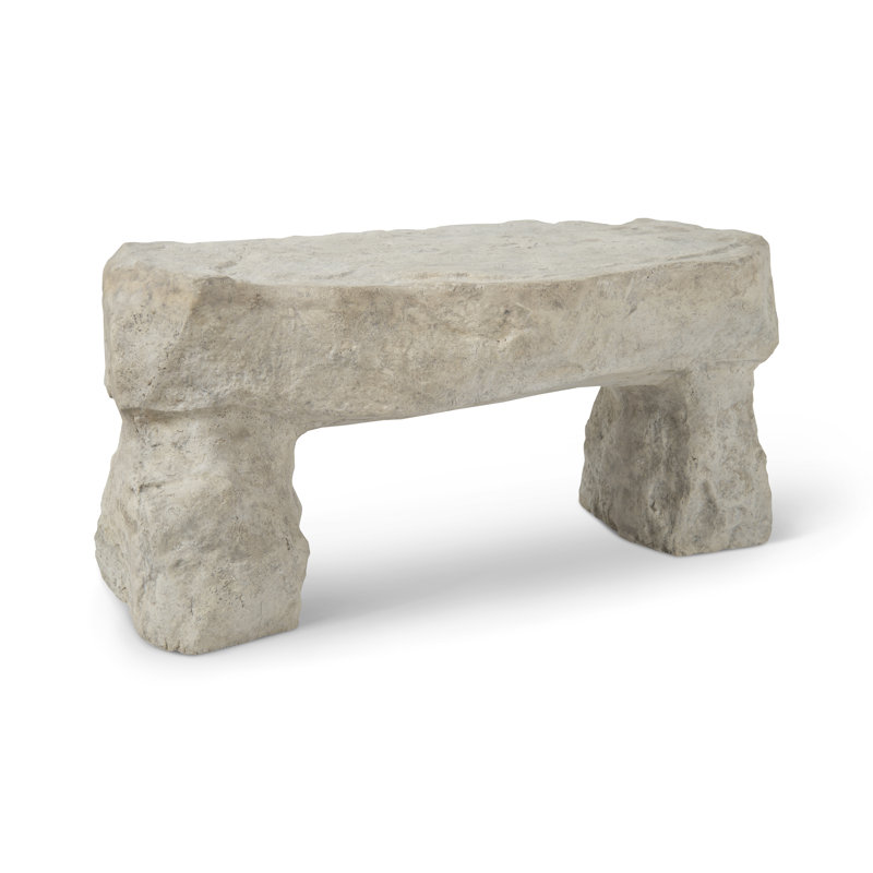 Phillips Collection White Stone Cast Stone Bench | Wayfair