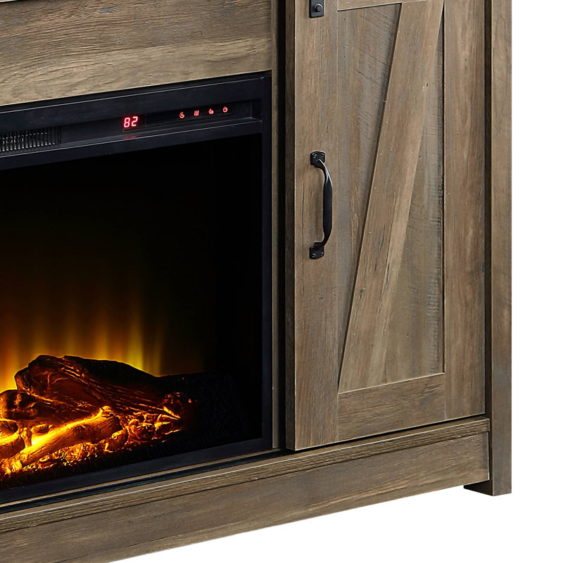 Millwood Pines Fireplace, Rustic Oak Finish | Wayfair