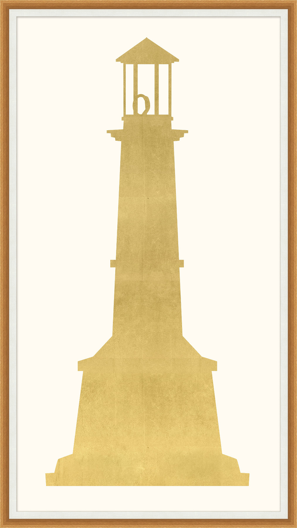 Wendover Art Group Gold Lighthouse 4 - Picture Frame Painting on Paper ...